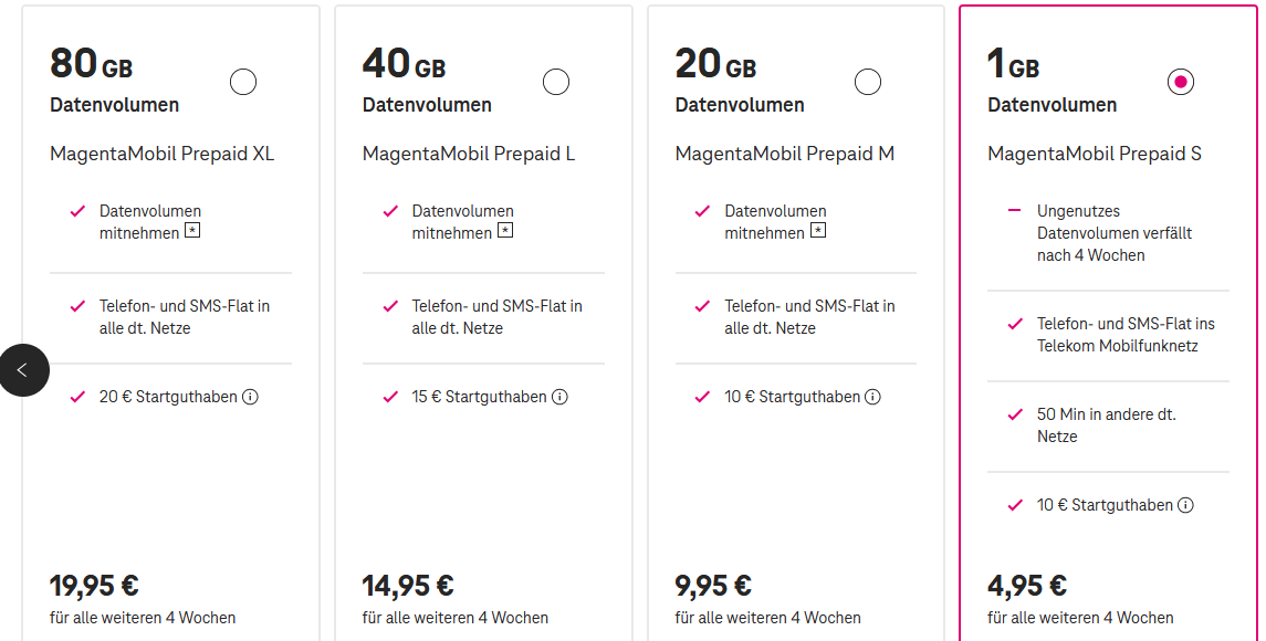 Telekom MagentaMobil Prepaid Tarife ab 4,95 € – Die besten April ...